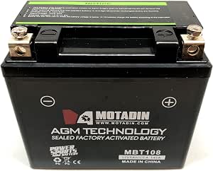 Amazon.com: Motadin AGM Battery For Yamaha RAPTOR 90 YFM90 2009-2023 ...