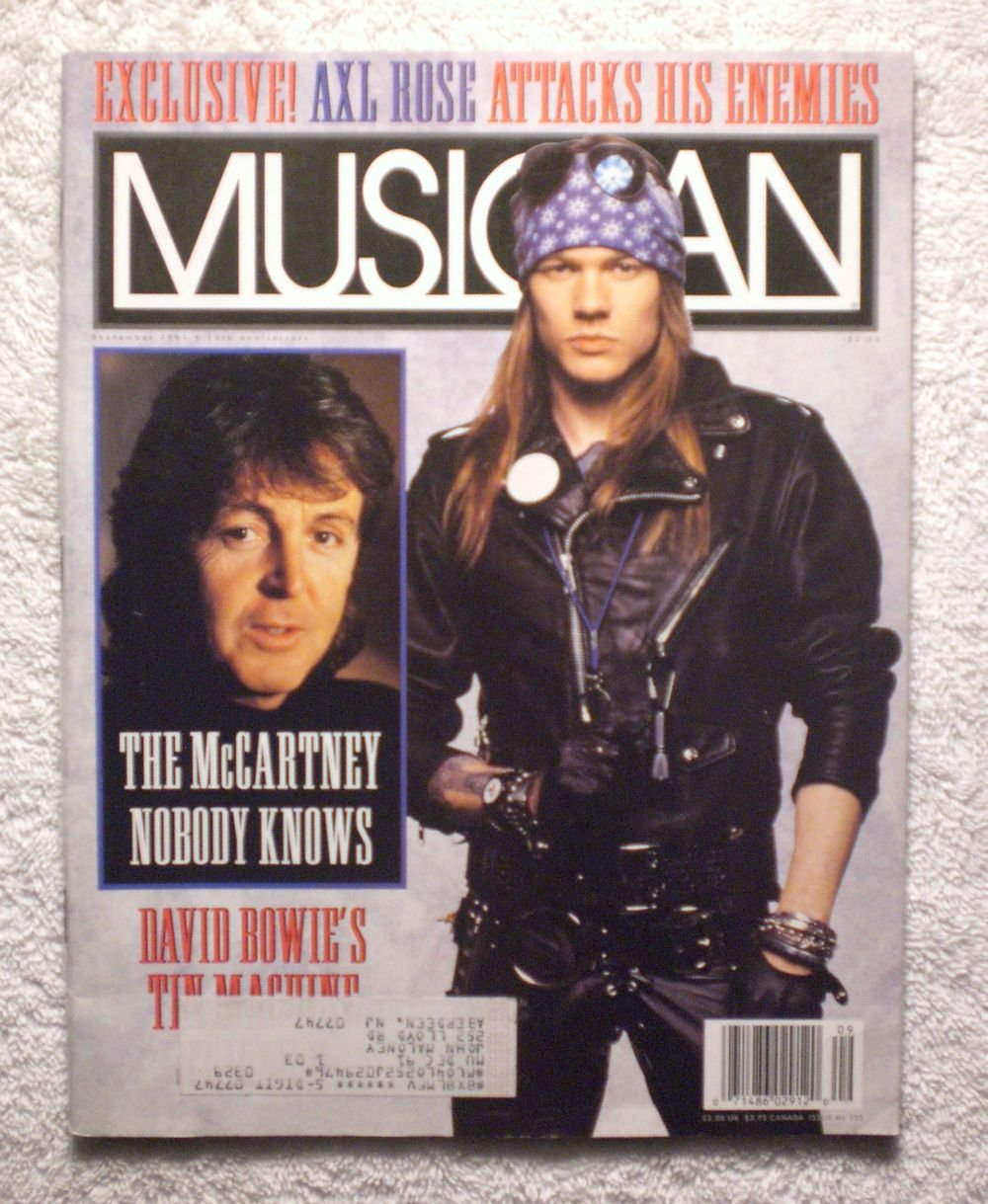 Axl Rose (Guns N' Roses) - Musician Magazine - #155 - September 1991 ...