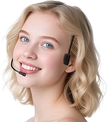 Amazon.com: Kinyazre Fake Microphone Headset Pop Star Costume Fake Head ...