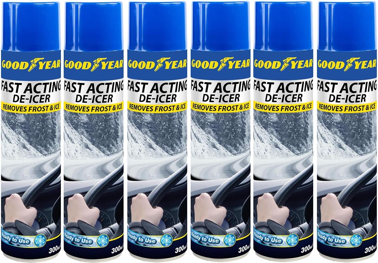 Goodyear De-Icer 6PK | Fast Acting | Ready To Use | Remove Frost and ...