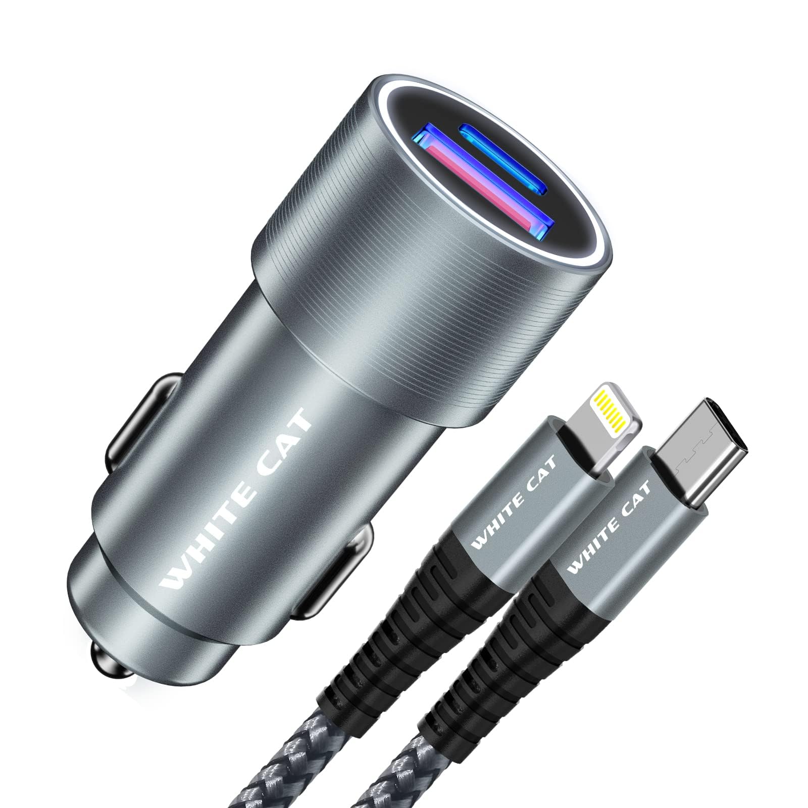 Amazon.com: USB C Car Charger 38W Car Charger Adapter Fast Charging ...