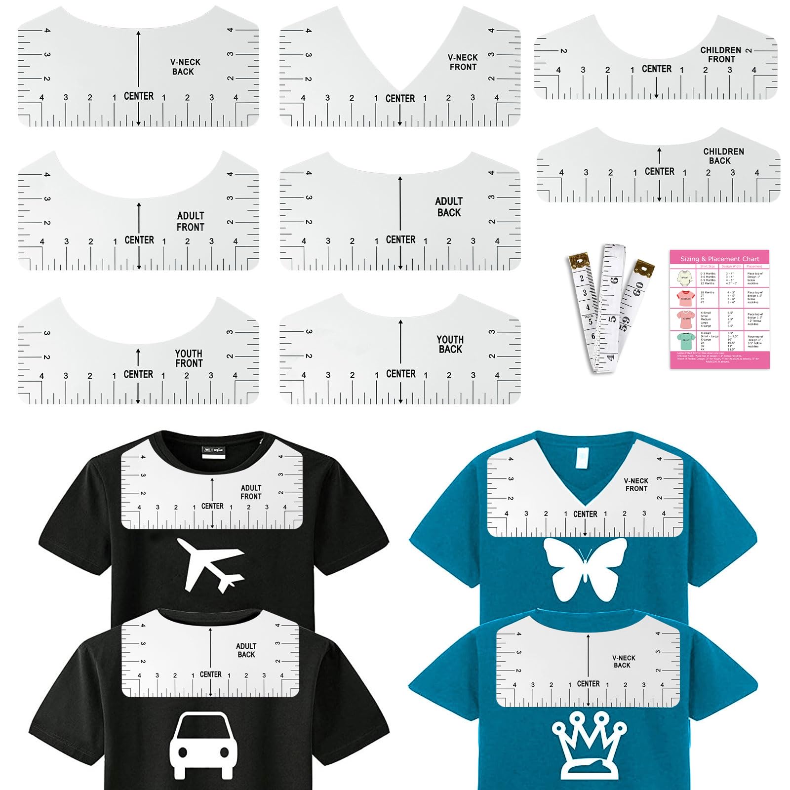 Snapklik.com : Vowlove Tshirt Ruler Guide For Vinyl Alignment - Tee ...