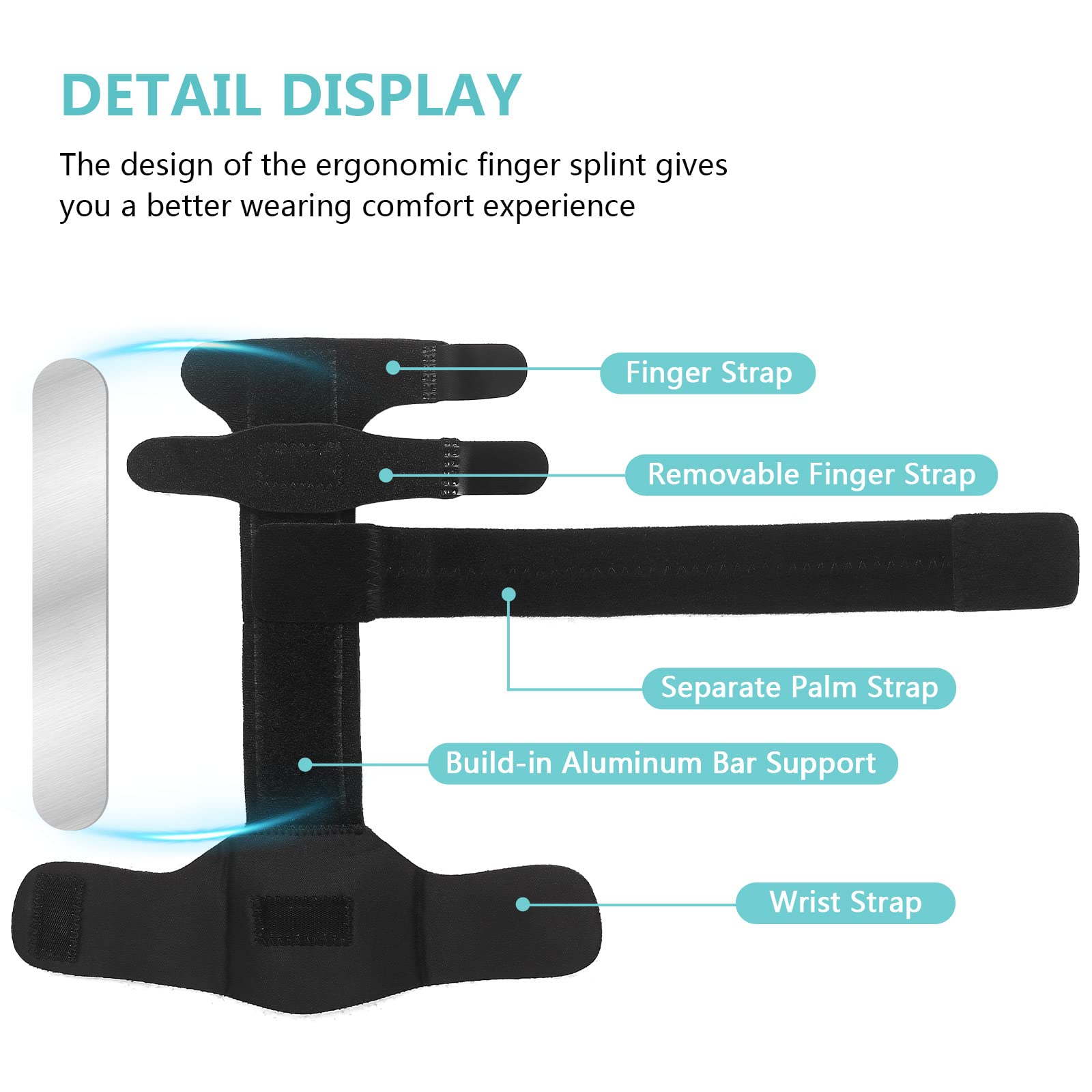 Buy 2 Finger Splint Trigger Finger Splint, Adjustable Two Finger Splint ...