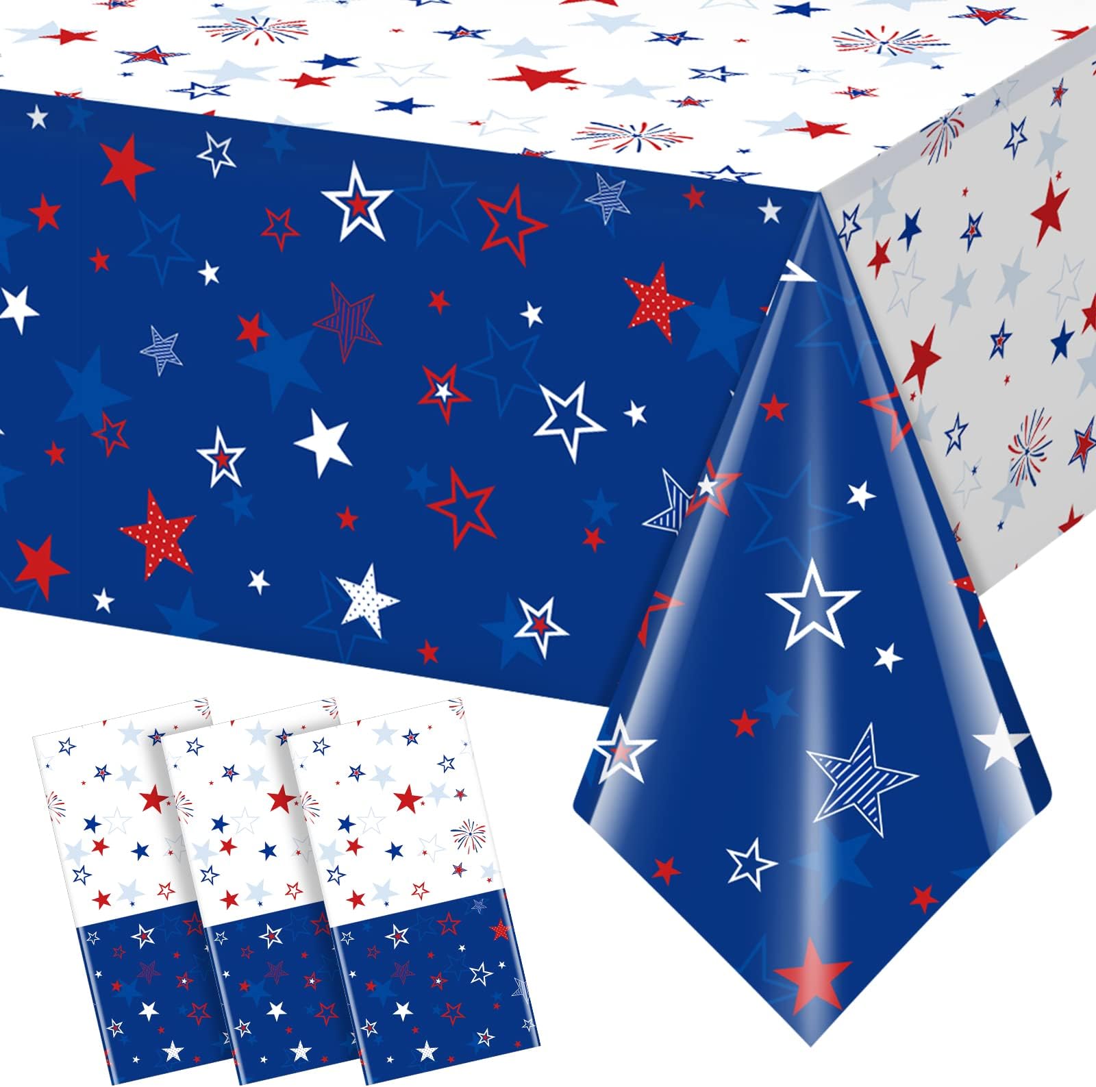 Amazon.com: Fun Express Patriotic Red Plastic 100ft Tablecloth Roll ...