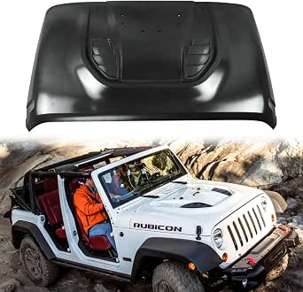 Amazon.com: Vented Heat Dispersion Hood Compatible with Jeep Wrangler ...
