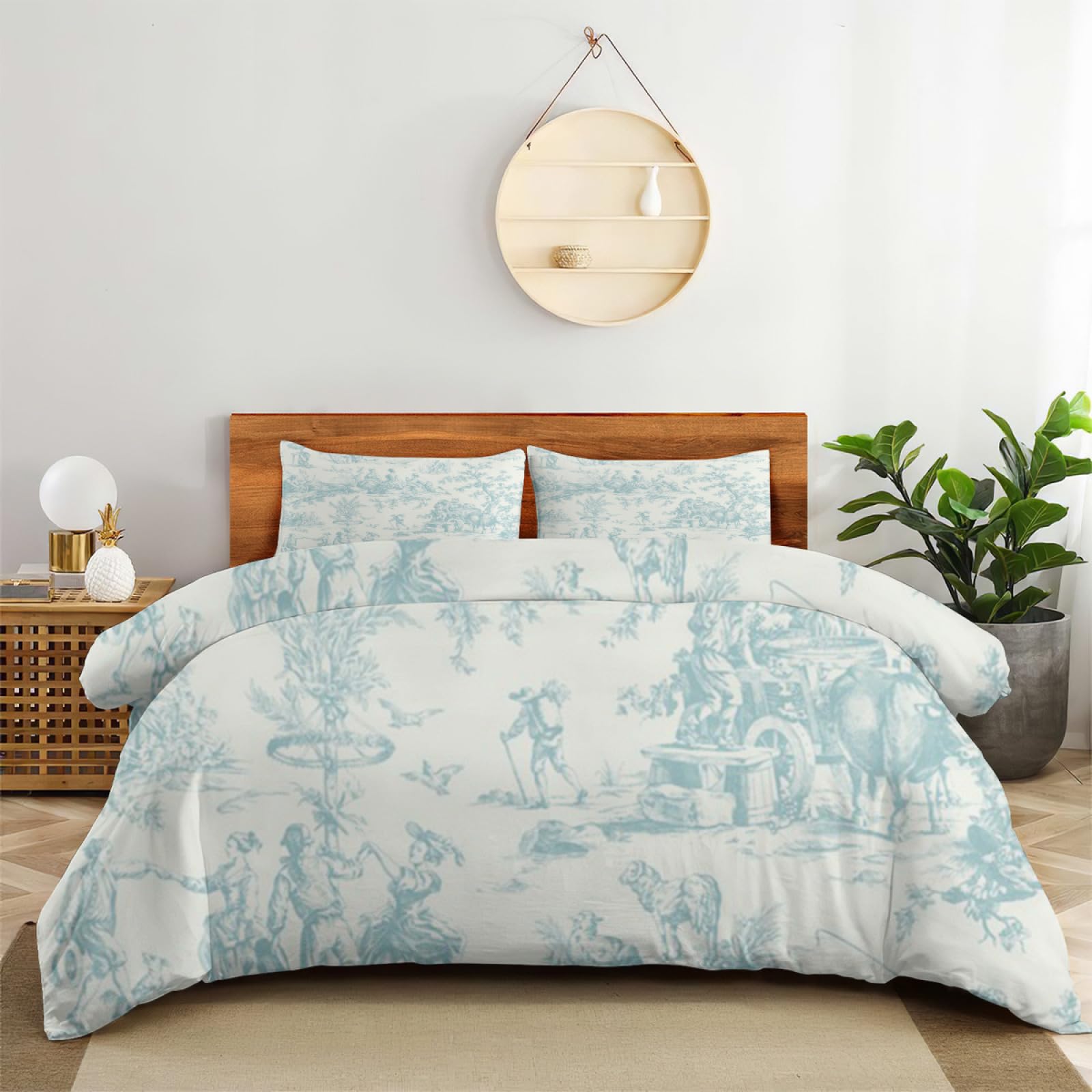 Teal French Country Bedding French Country Blue Toile Bedding