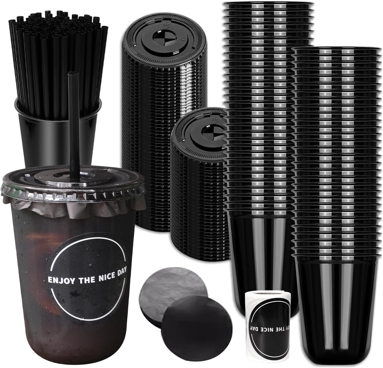 Amazon.com: Disposable Cups Bundle by Rsr To-Go. 16 Oz-100ct Paper ...