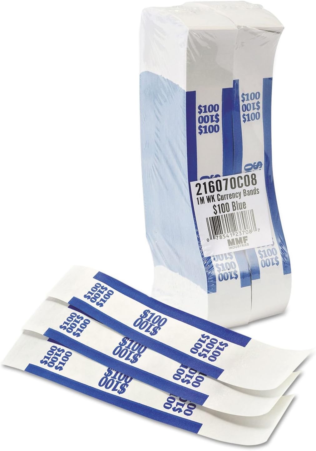 2 Dollar Bill Coin-Tainer 400100 Currency Straps Blue 100 In Dollar ...