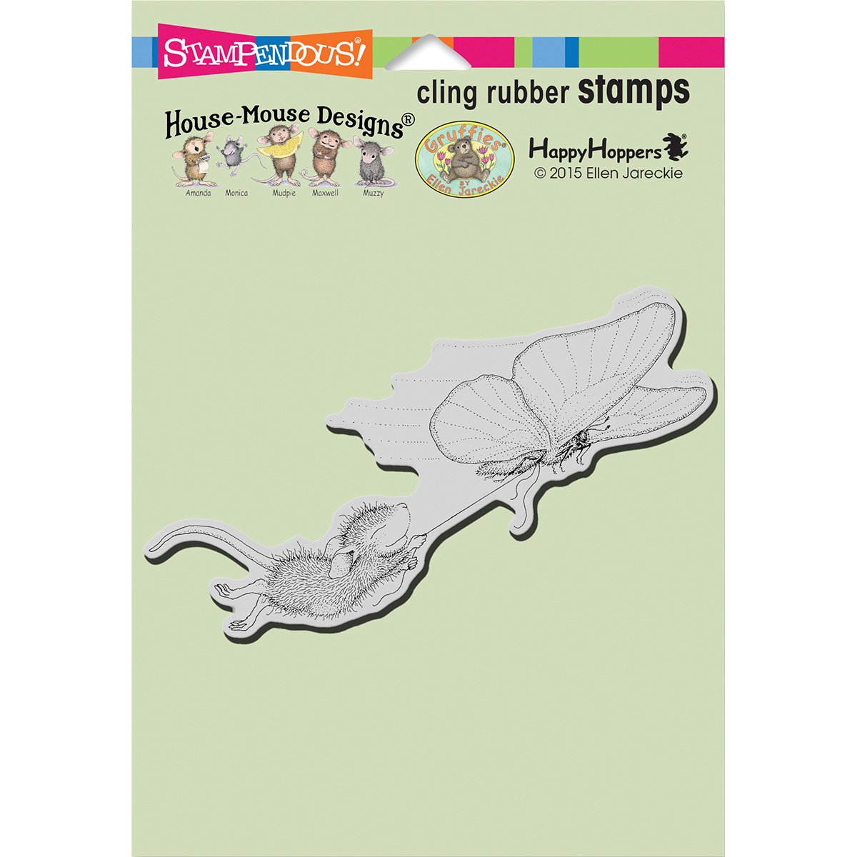 Snapklik.com : Stampendous Rubber, Cling House Mouse Stamp Butterfly Ride