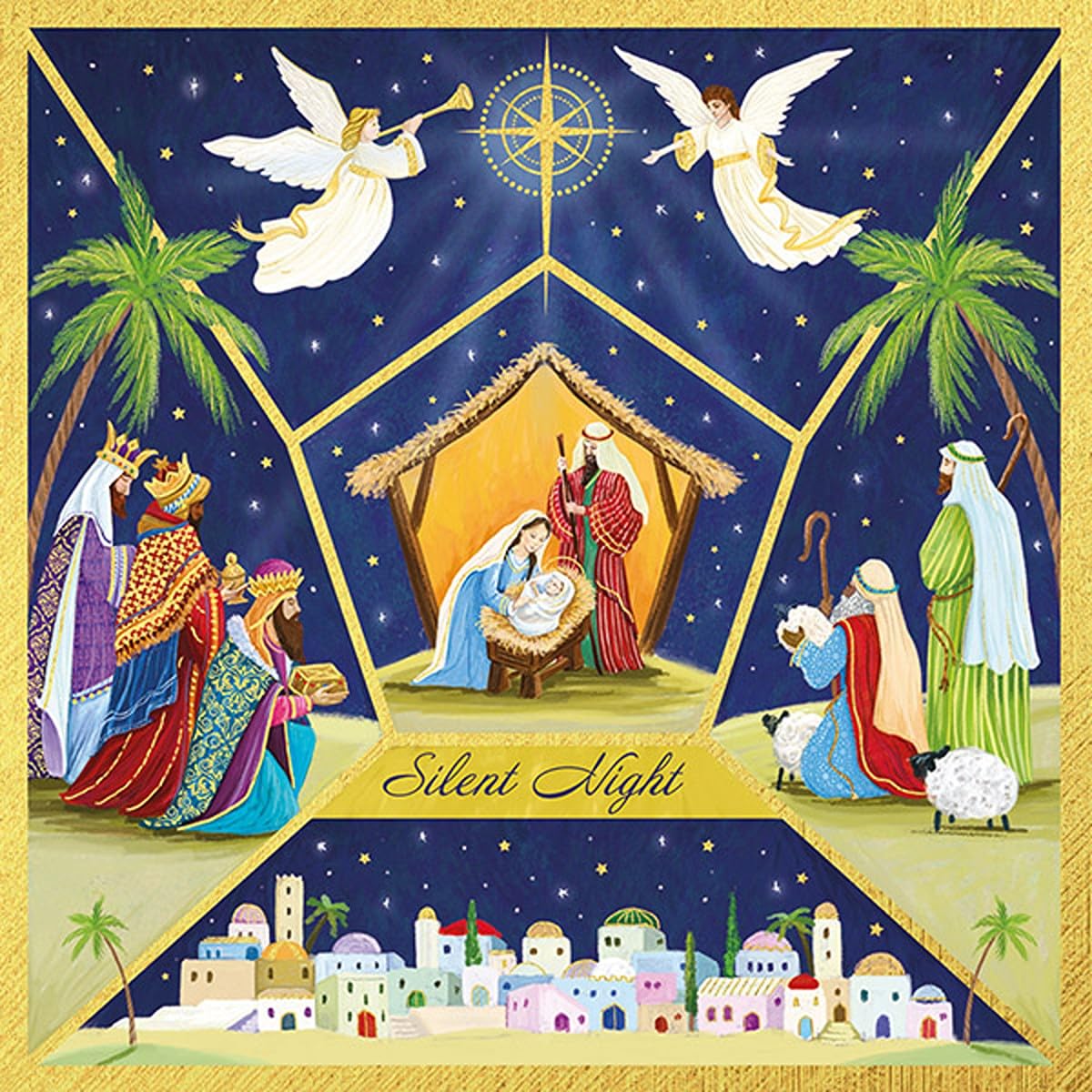 Christmas Nativity Postcards Nativity Christmas Cards: Manger Scene,