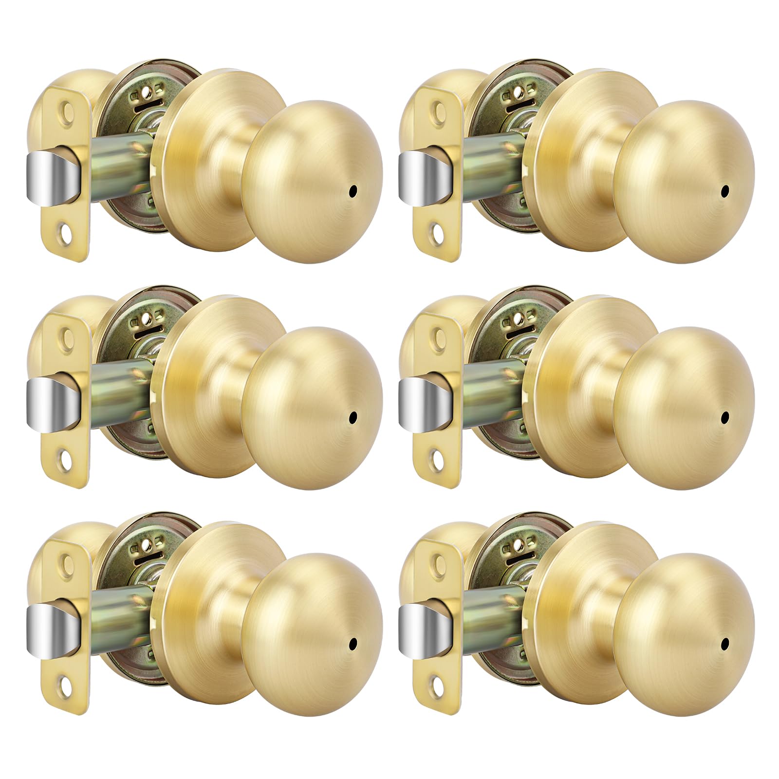 Haidms Gold Interior Door Knob, Privacy Door Knobs Interior, Privacy ...