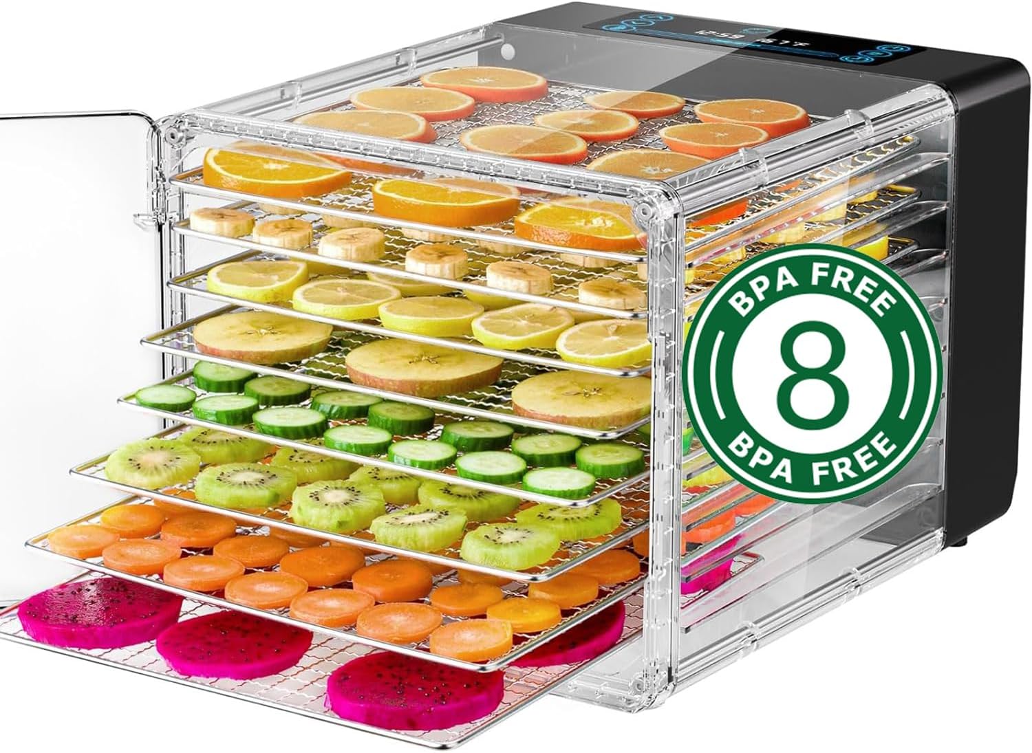 DeeprBling Essiccatore Alimentare con 5 Vassoi Removibili, Essiccatore ...