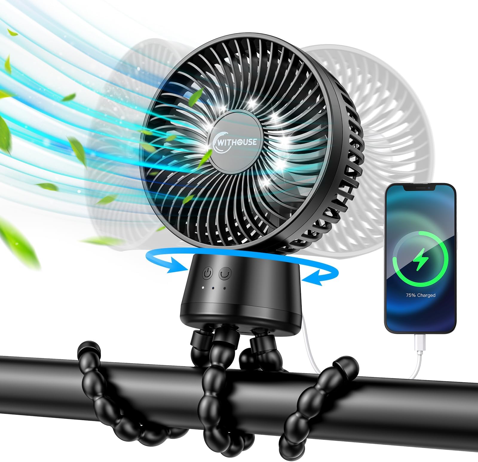 Amazon.com: Munchkin® Stroller Fan - Portable Baby Cooling System with ...