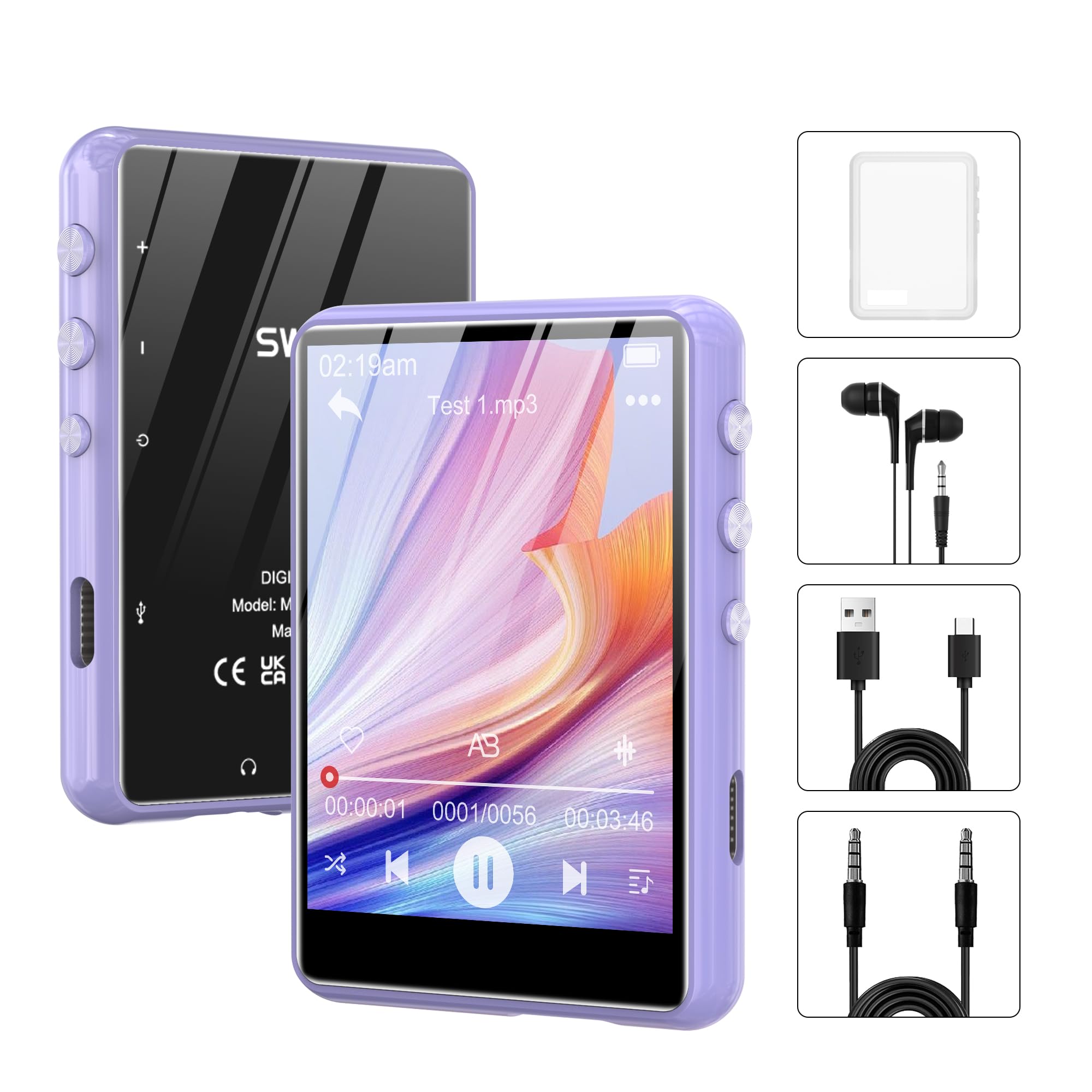 Amazon.com: MP3 Player Bluetooth 5.3, SWOFY 64GB Mp3 Music Player with ...