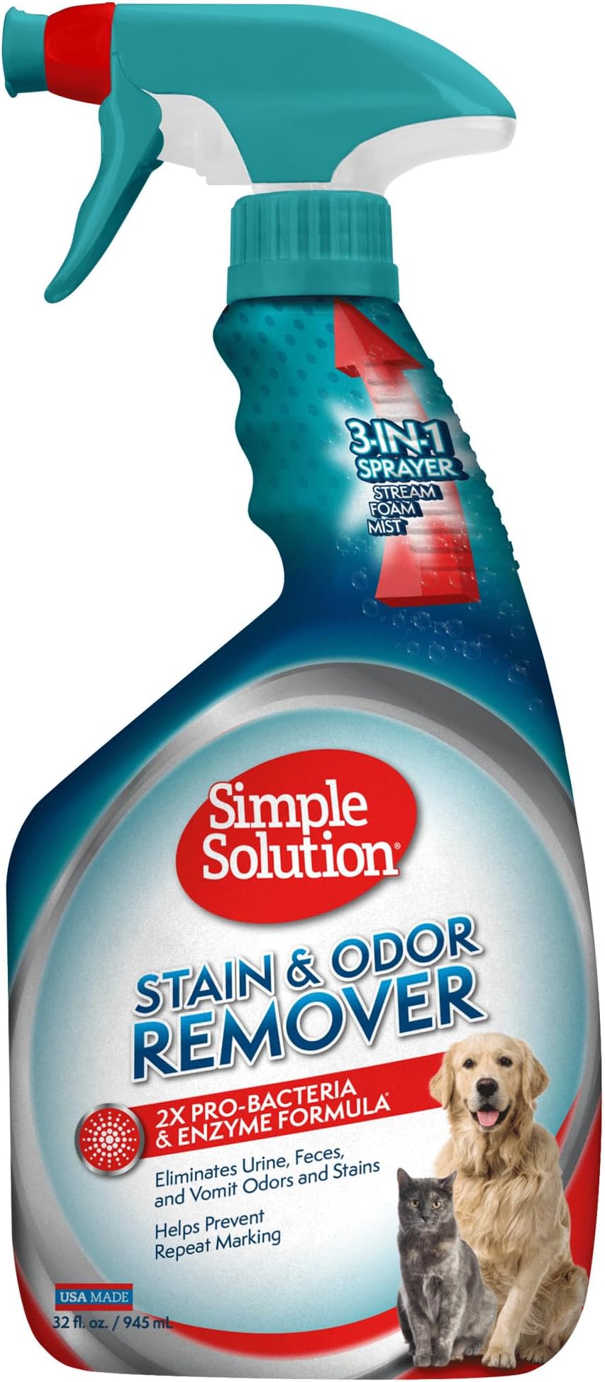 Simple Solution Pet Stain and Odor Remover Spray, 32-Ounce : Amazon.ca ...