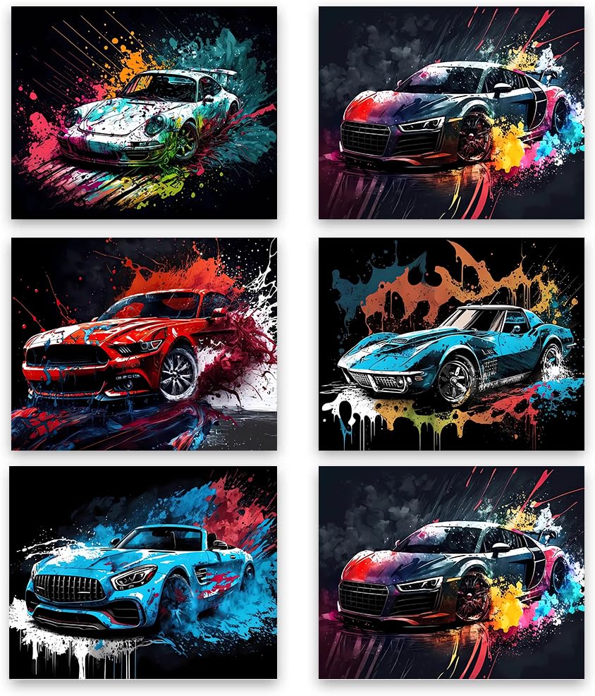 Amazon.com: GMLXCX Car Wall Art Prints,Modern Car Posters,Street Racing ...