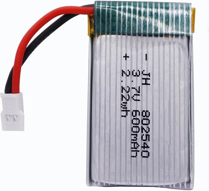 Amazon.com: 3.7V 600mAh Rechargeable Li-Polymer Battery 802540 : Toys ...