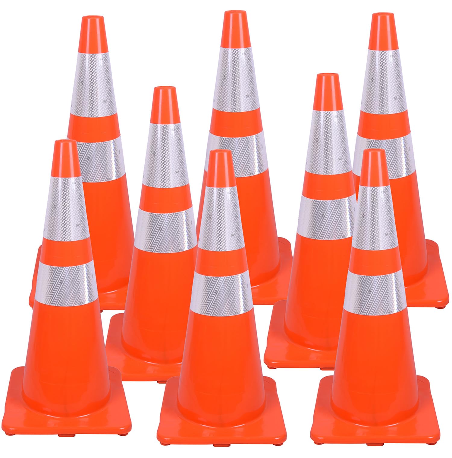 (8 Pack) BESEA 28” inch Traffic Safety Cones Orange Road Parking Cones ...