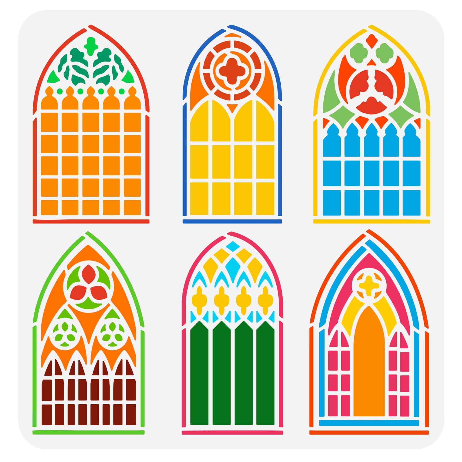 Amazon.com : FINGERINSPIRE Doors and Windows Stencil 11.8x11.8 inch ...