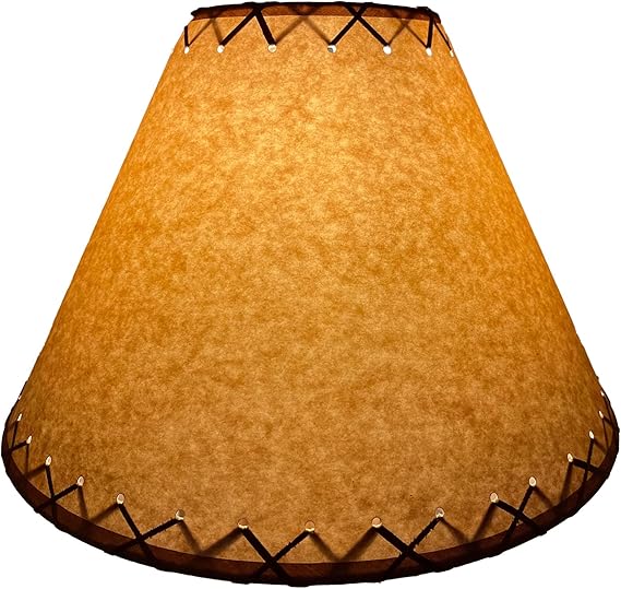 Rustic Oiled Craft Paper Laced Lamp Shade - 16" - Amazon.com