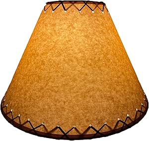 Rustic Oiled Craft Paper Laced Lamp Shade - 16" - Amazon.com