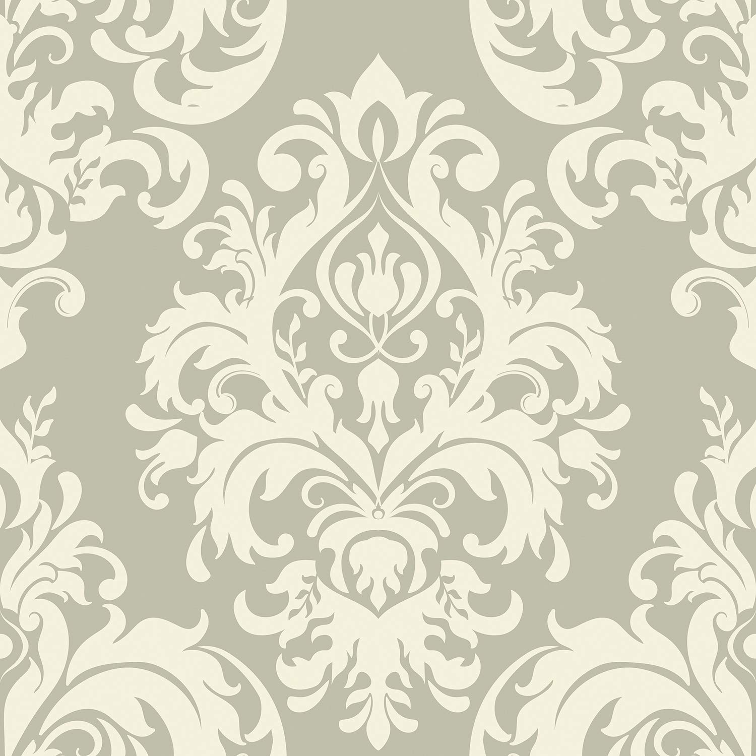 Grey Damask Background Pattern