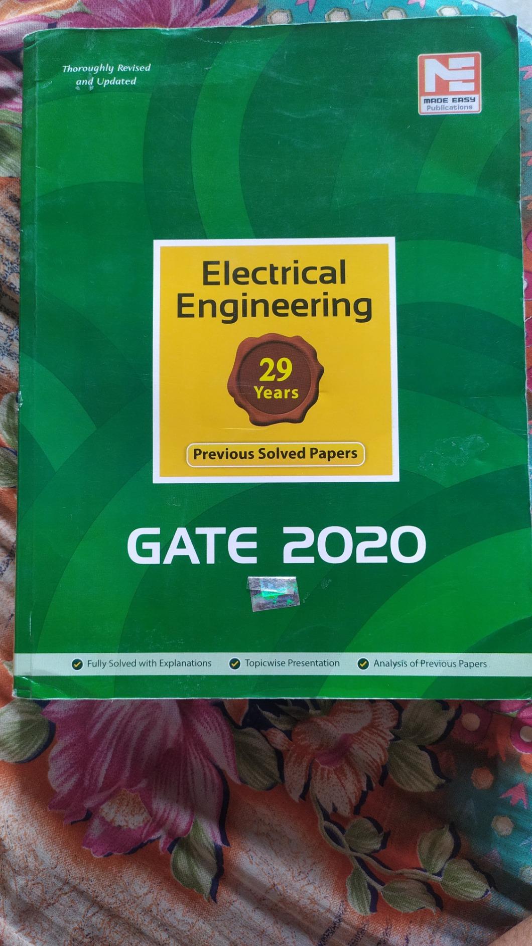 Buy GATE 2020: Electrical Engineering Previous Solved Papers Book ...