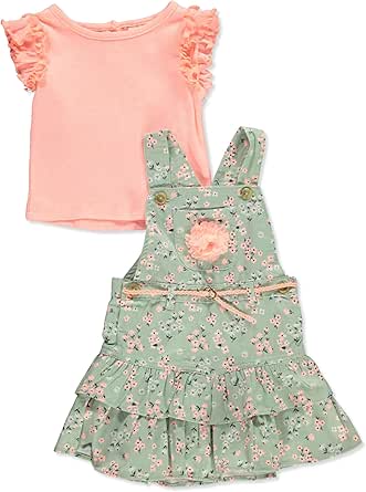 Amazon.com: Little Lass Girls' 2-Piece Skirtalls Dress Set Outfit ...
