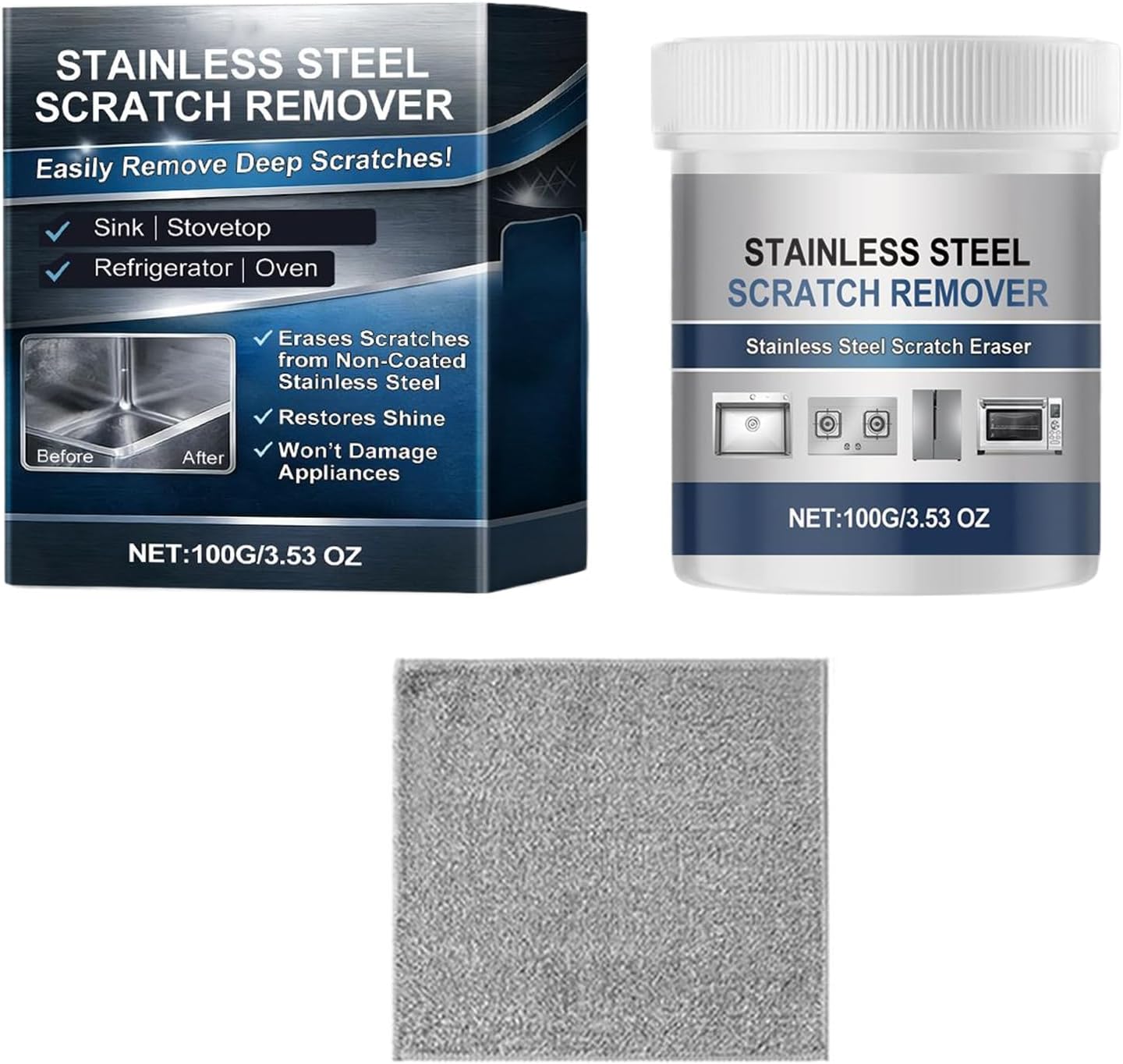 Amazon.com: Stainless Steel Scratch Remover Kit, Multi-purpose ...