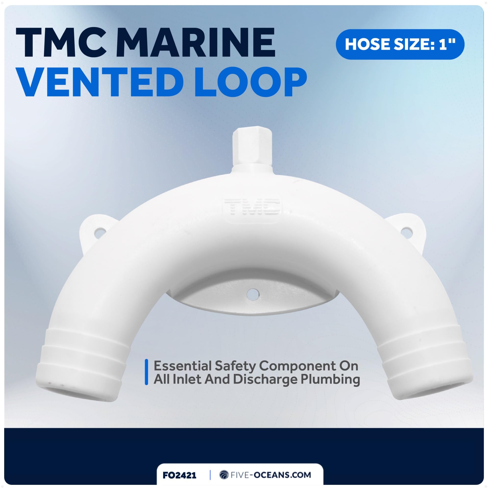 Snapklik.com : TMC Marine Vented Loop For Boats And RVs, 1 Inch Hose