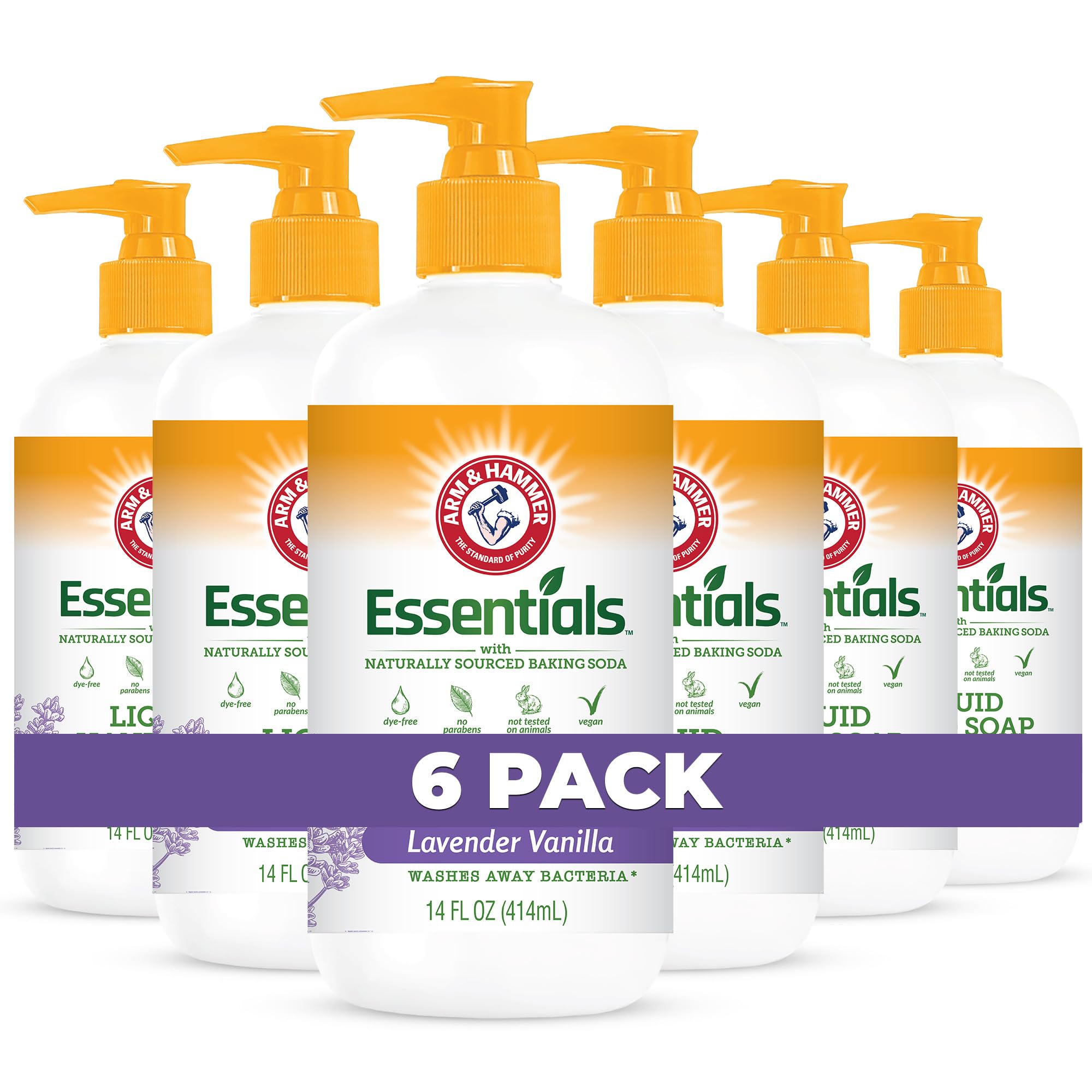Amazon.com : Arm & Hammer 6 Pack Liquid Hand Soap for Skin Cleaning ...