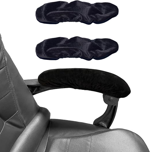 Amazon.com: BAIDATONG Office Chair Arm Rest Cover Velvet Office Chair ...