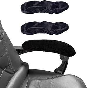 Amazon.com: Velvet Office Chair Armrest Covers - Stretchable ...