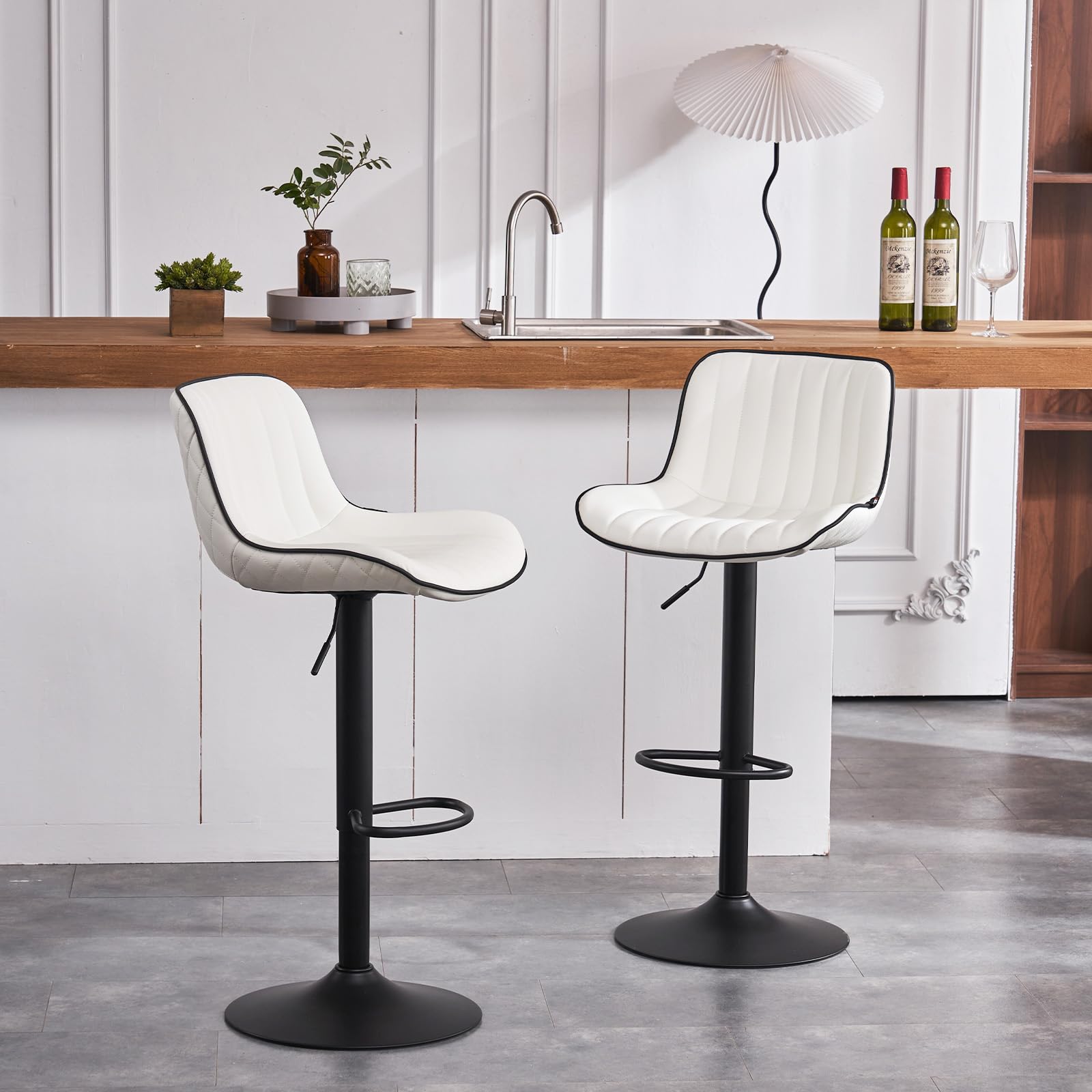 Amazon.com: YOUNIKE Bar Stools Set of 2 Individual Counter Height ...