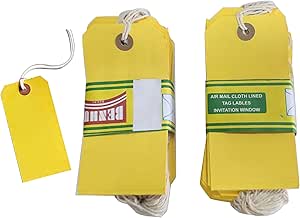 100 Pieces Yellow Tags, 55 x 110 mm: Buy Online at Best Price in UAE ...
