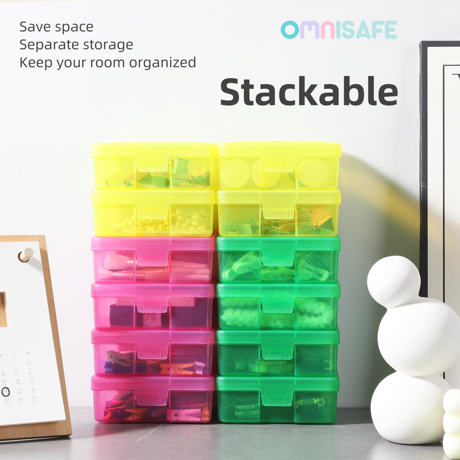 Snapklik.com : OMNISAFE 12 Pack Small Colored Plastic Hobby Art Craft ...
