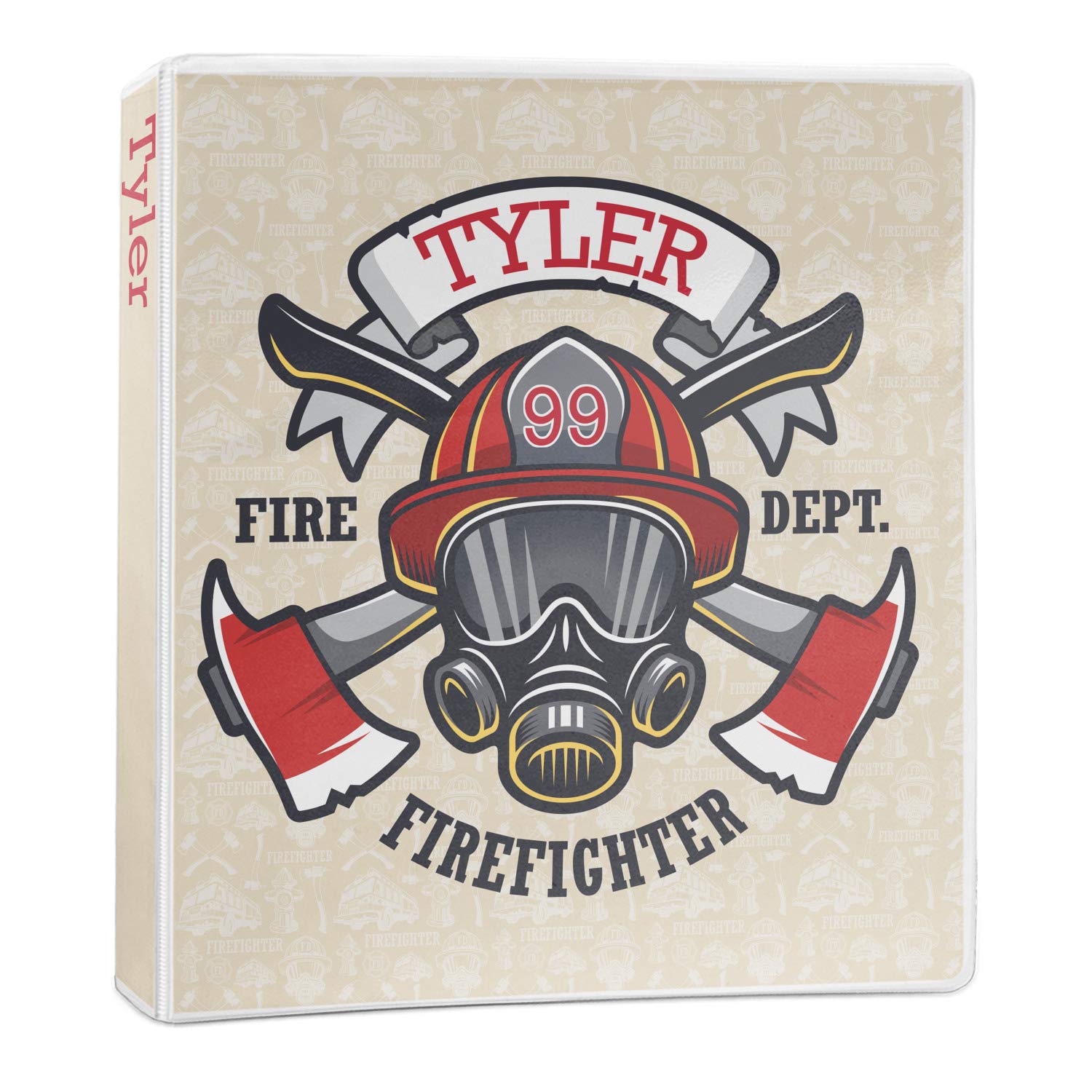 Amazon.com : Personalized Firefighter 3-Ring Binder - 1 inch : Office ...