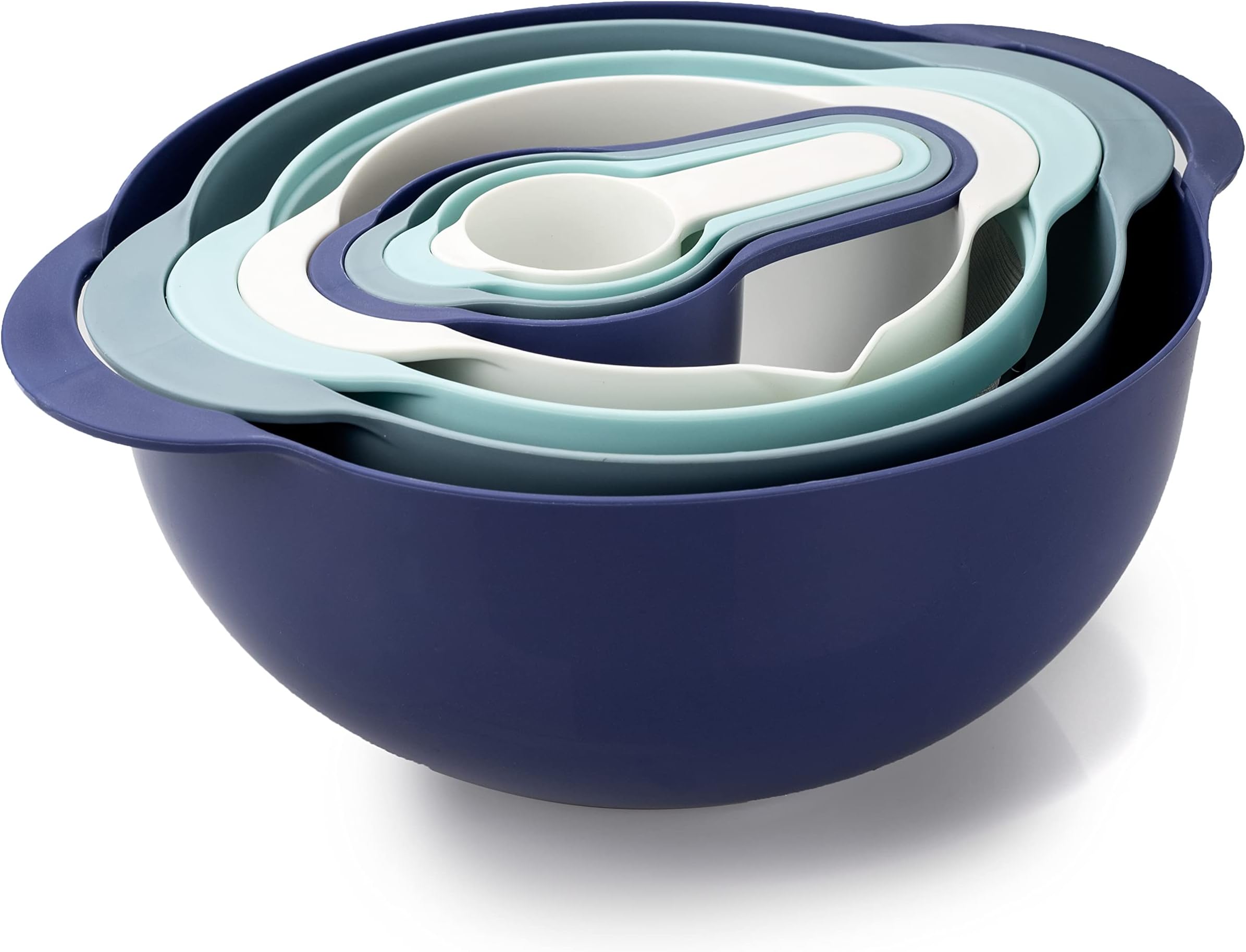 Amazon.com: Mixing Bowls-Plastic Nesting Bowl Set of 8, Kitchen Gadgets ...