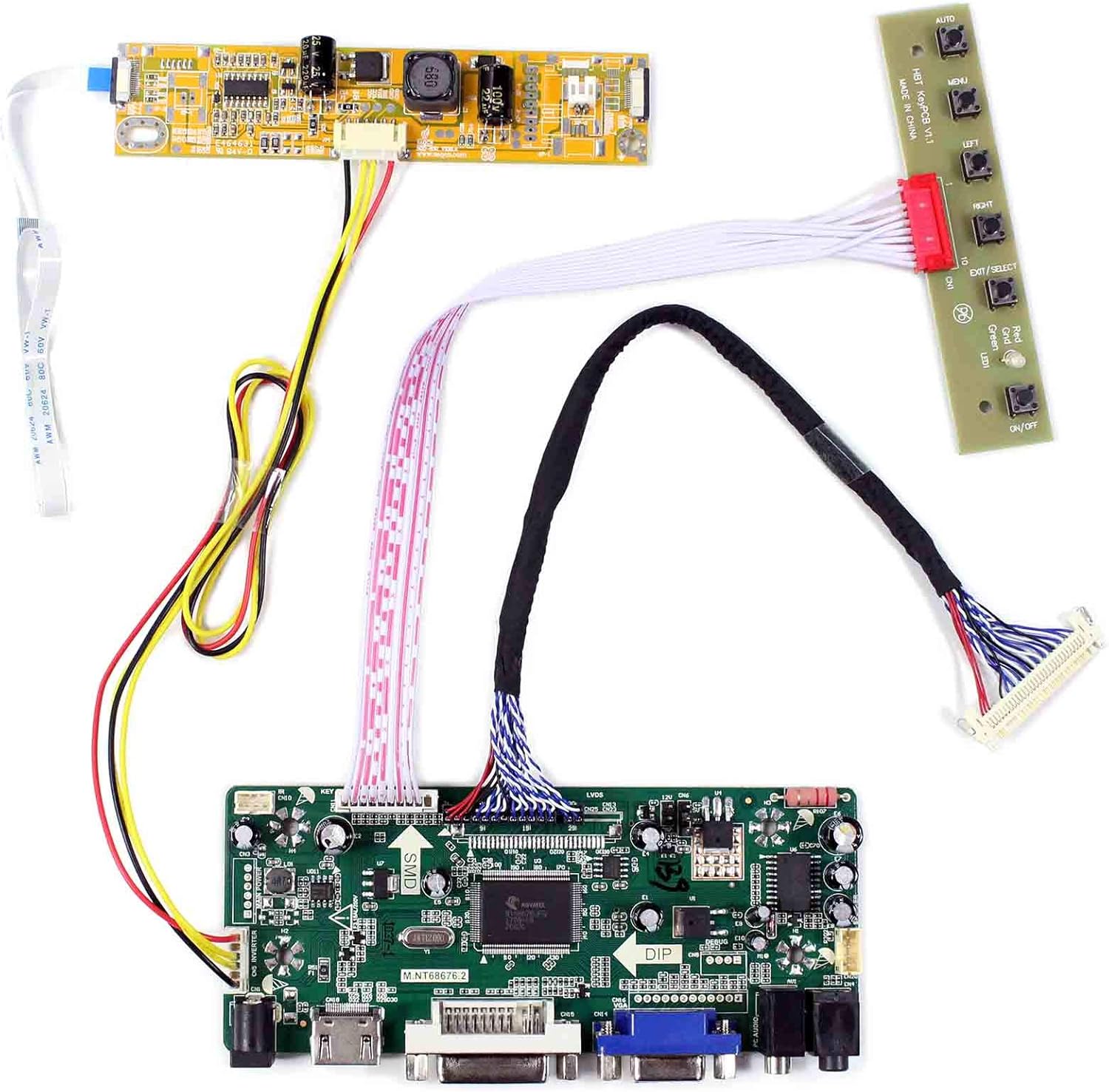 Amazon.com: VSDISPLAY VGA DVI LCD Controller Board Fit for 21.5 inch ...