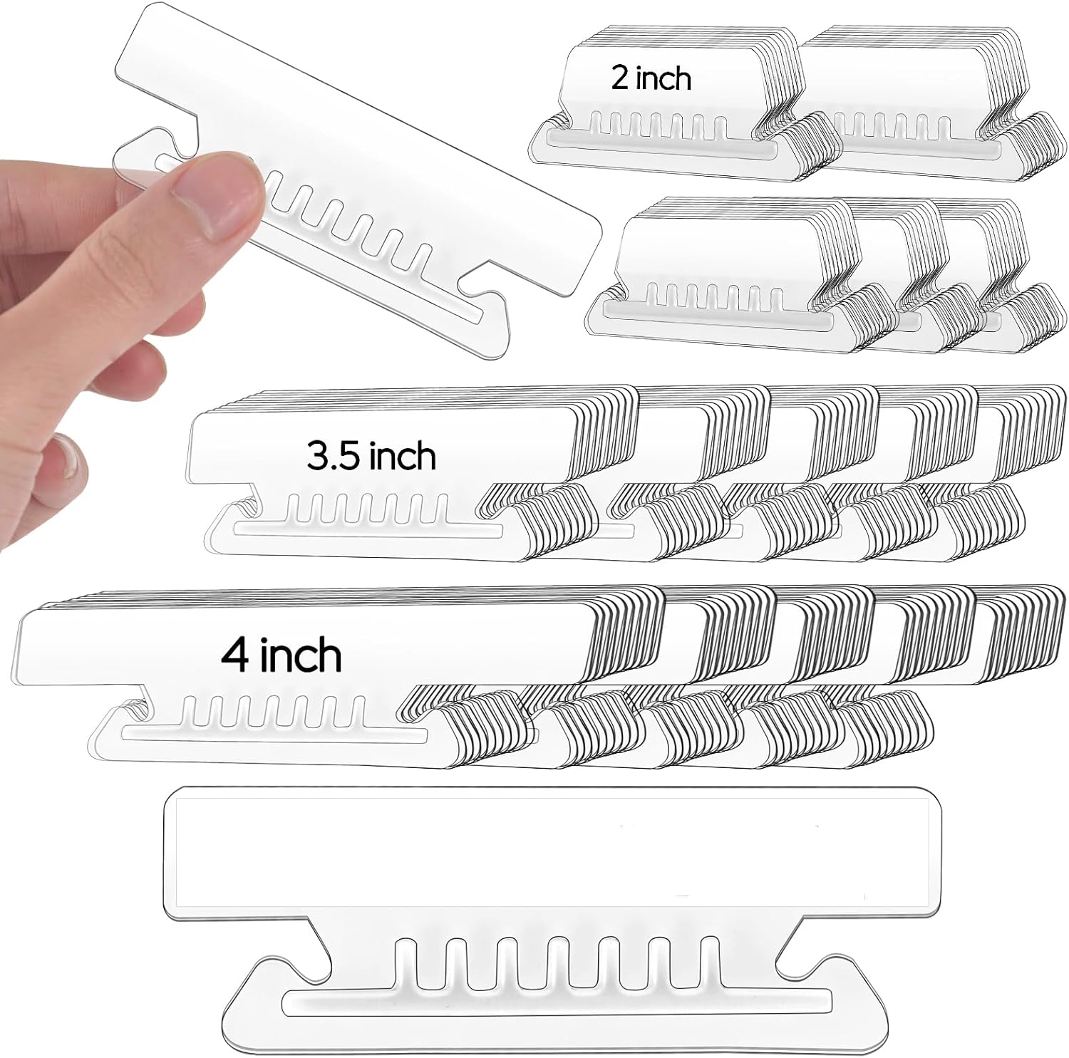 Amazon.com : 150 Pcs Hanging File Folder Tabs 2 Inch 3 1/2 Inch 4 Inch ...