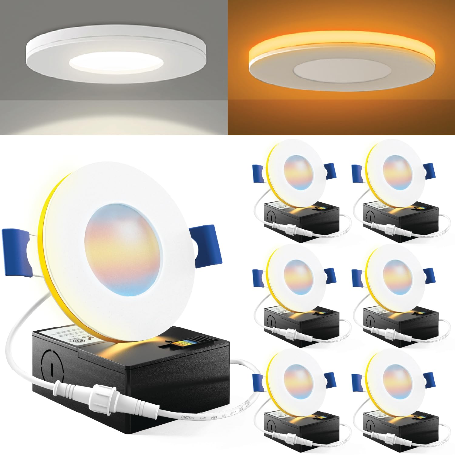 Amazon.com: Sunco 3 Inch LED Slim Down Light for Indoor Ceiling Fixture Home Living Room Bedroom ...