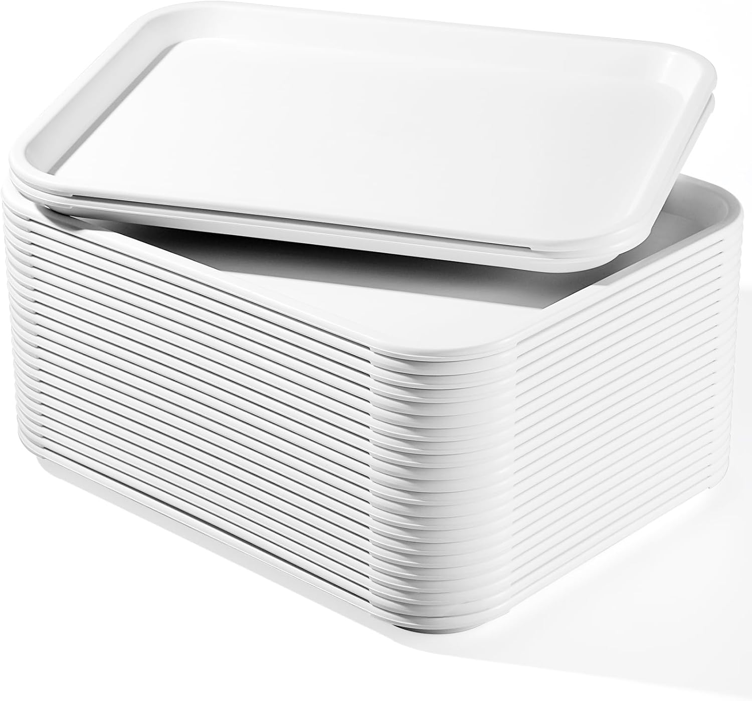 Amazon.com: Mifoci 24 Pcs Fast Food Tray Bulk Plastic Serving Tray 14 x ...