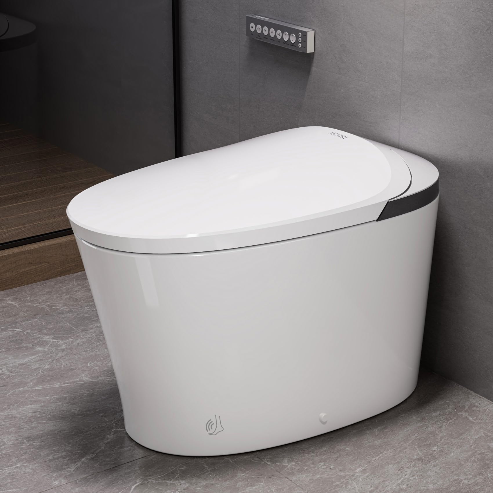AKNIRL Smart Toilet, Smart Toilet with Bidet Built-in, Heated Seat ...
