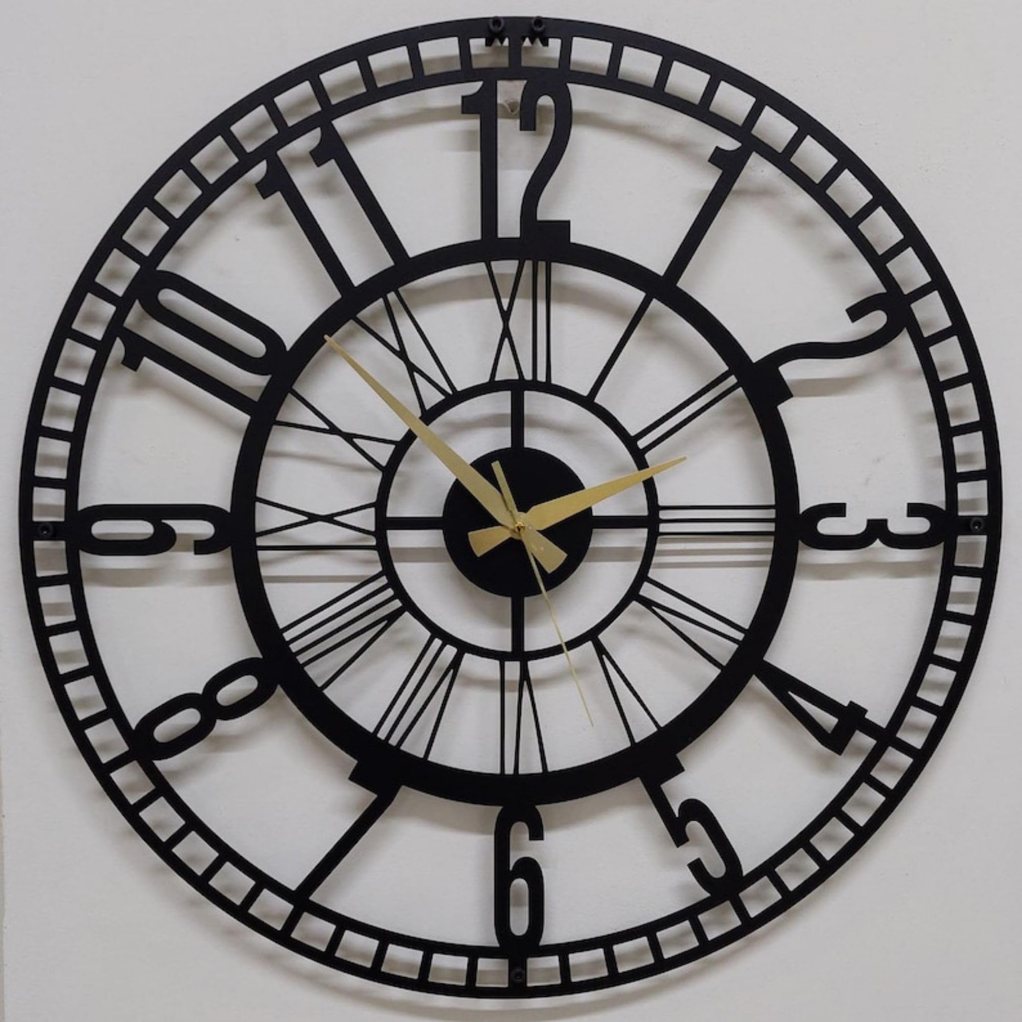 Buy PRAMUKH FASHION Wall Clock Stylish Metal Analog Wall Clock for ...