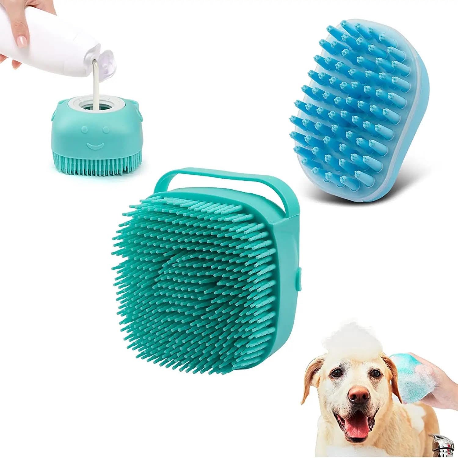 Amazon.com: Generic Dog Bath Brush - Pet Grooming Brush with Soap ...
