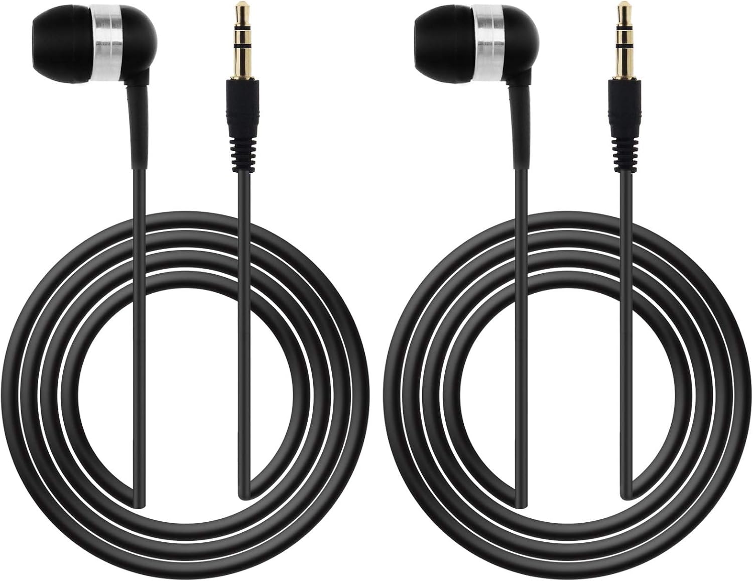 Amazon.com: SING F LTD 2PCS 3.5mm in Ear Single-Sided Earphones Black ...