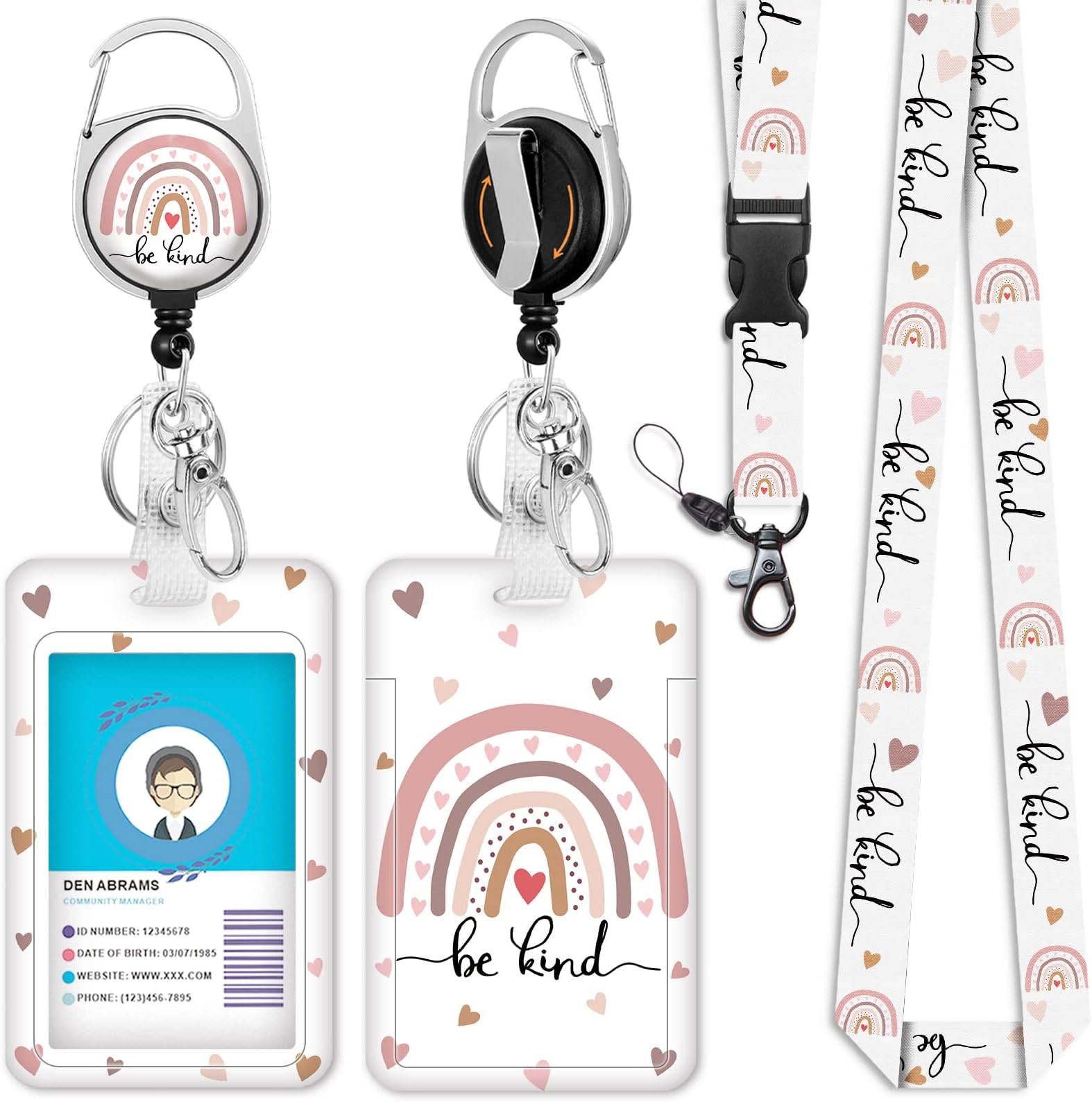 Amazon.com : ID Badge Holder with Lanyard - Cute Teacher Lanyards for ...