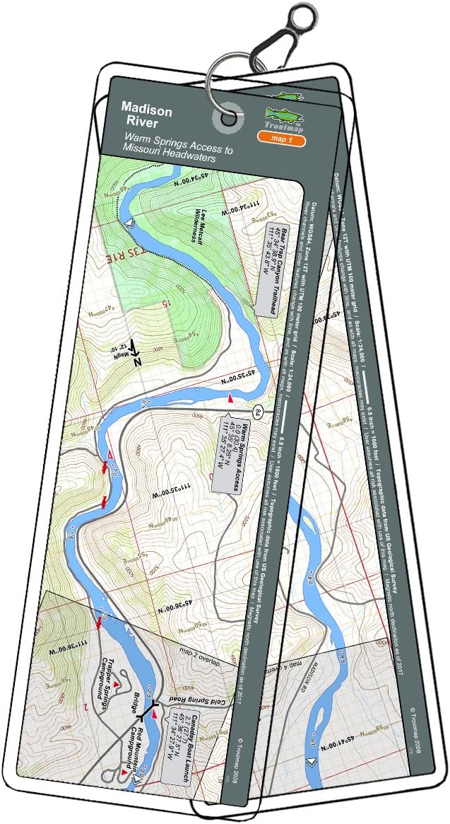 Amazon.com : Troutmap Madison River Map Set - Montana, Warm Springs ...