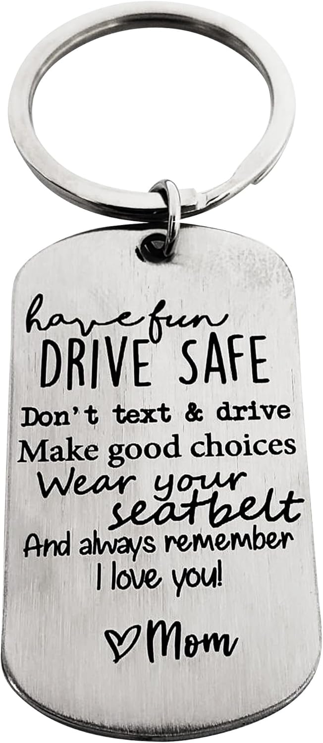 Amazon.com: Pretty Inappropriate Drive Safe Keychain, Stainless Steel ...