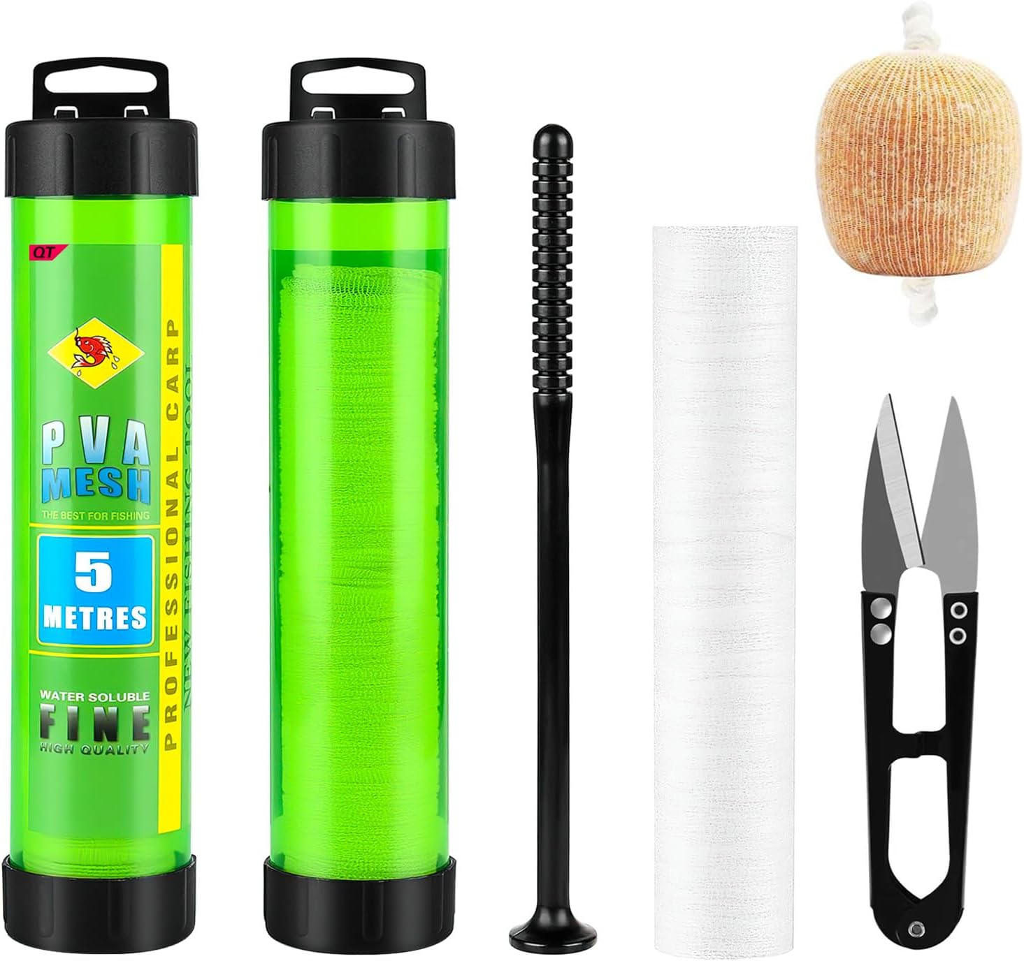 MOSTFUN 5M PVA Mesh Carp Fishing Refill, 37mm Wide Pva Mesh Kit with ...